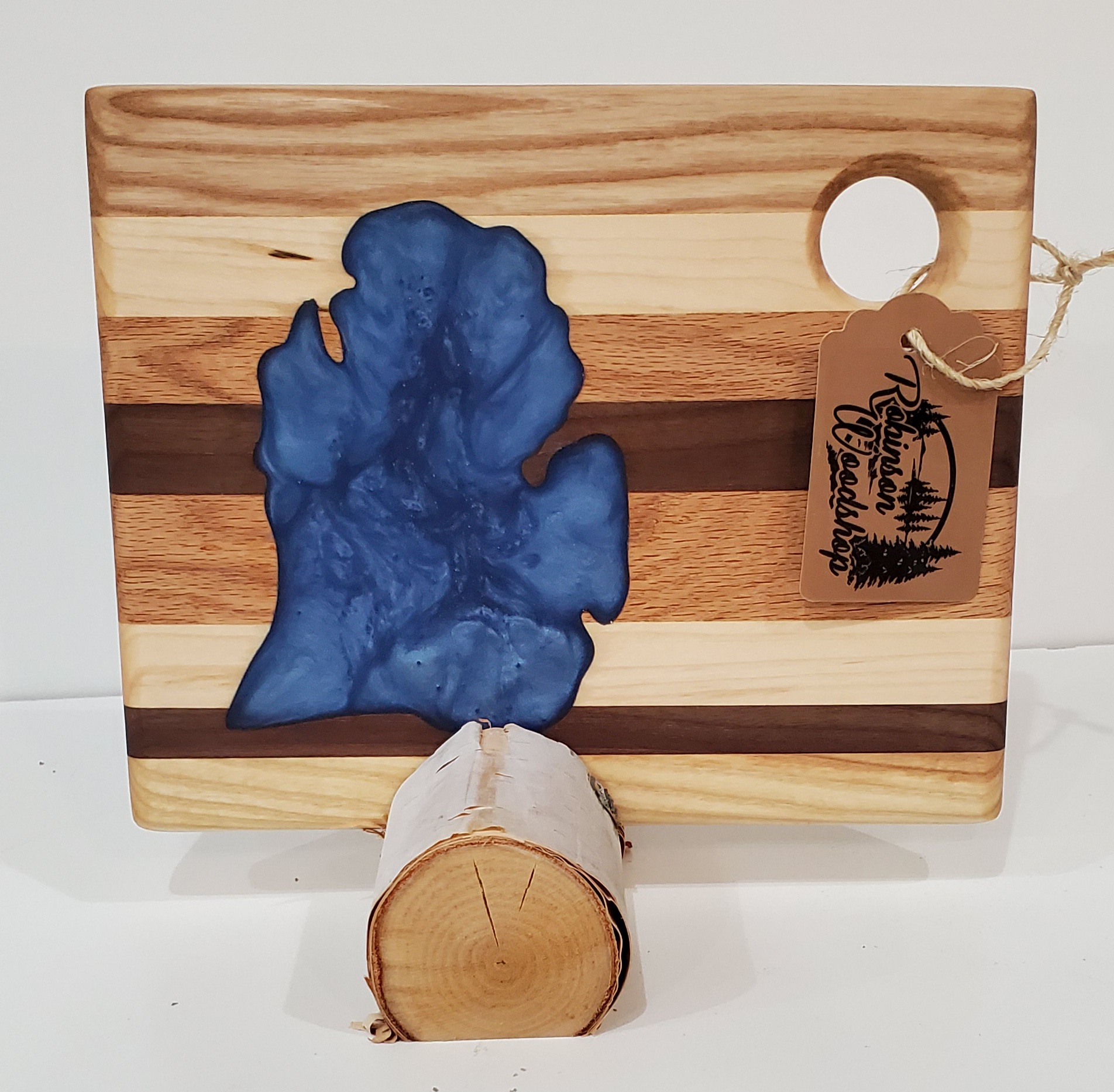 Michigan-Epoxy-Blue-Cheese-Board | Robinson Woodshop, LLC